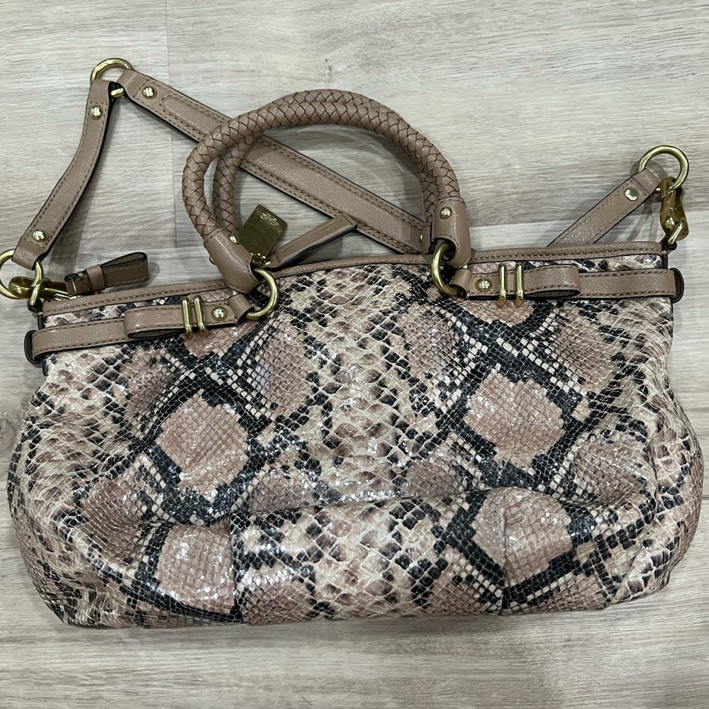 Coach Madison Embossed Python Sophia Bag - Gem